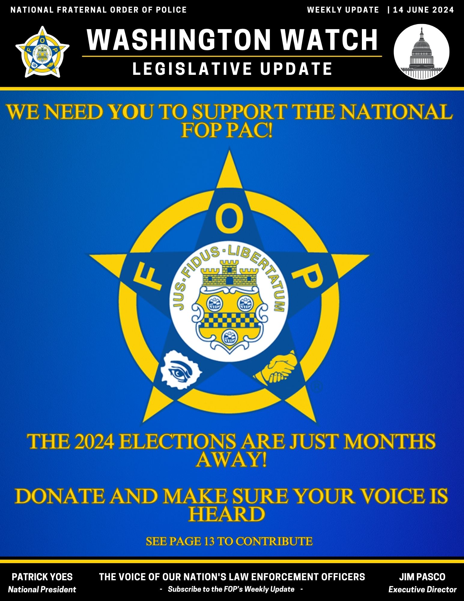 Washington Watch: Weekly Updates - Fraternal Order of Police